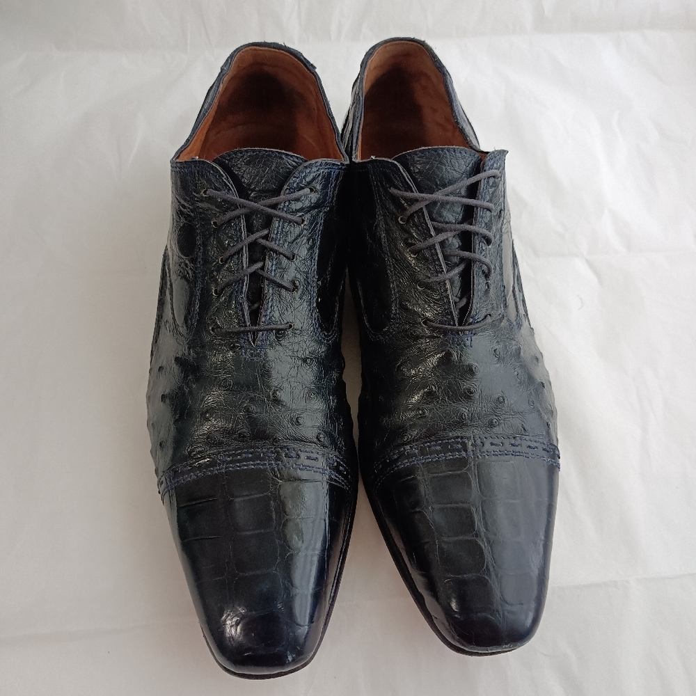 Mauri Alligator Ostrich Casual Shoes Oxfords Genuine … - Gem